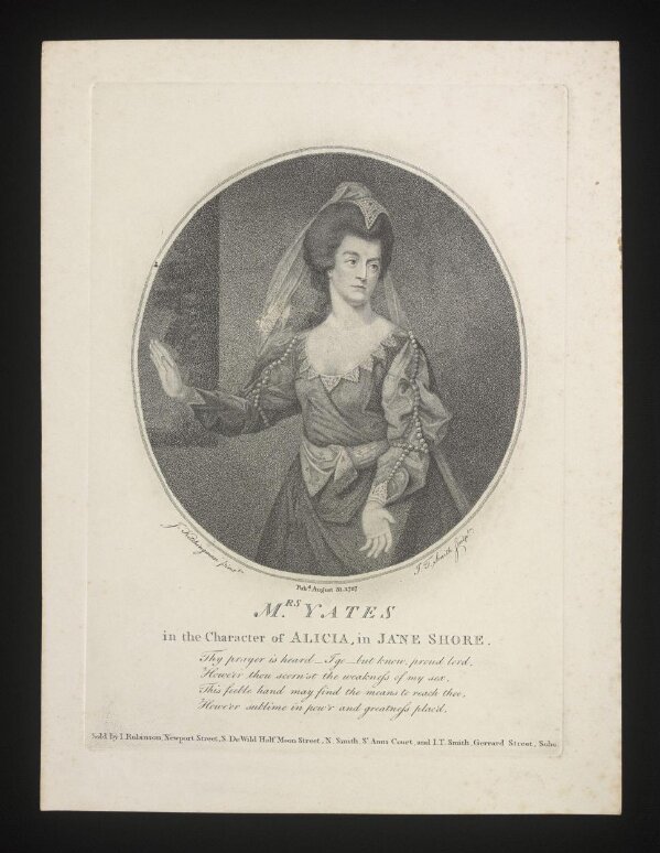 Mrs Yates in the character of Alicia in Jane Shore | Smith, I.T ...