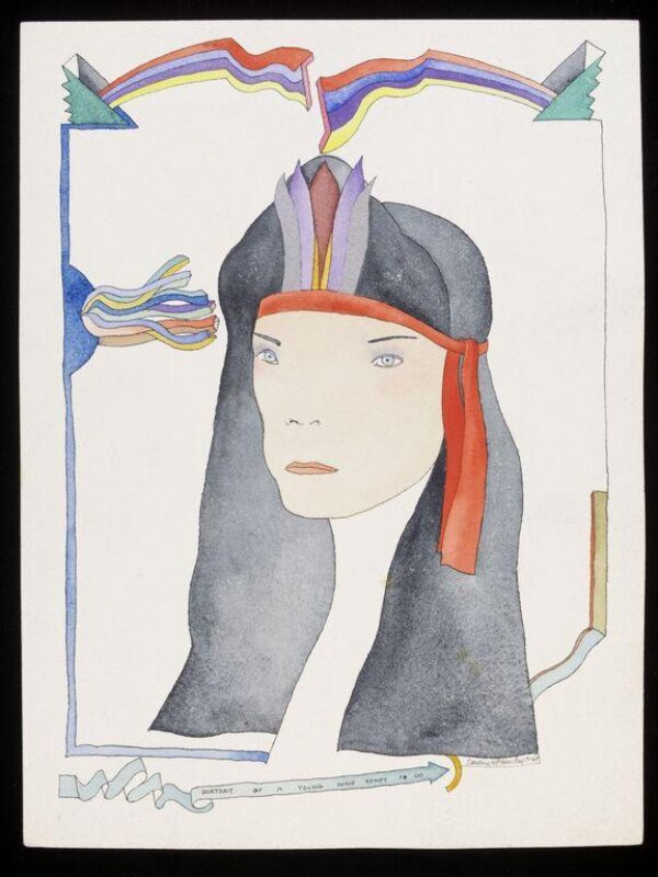 Portrait of a Young Maid Ready to Go | Barbara Nessim | V&A Explore The ...