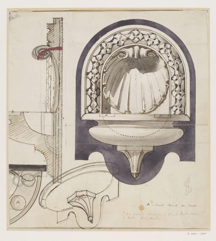 Design for a wall drinking fountain | Sykes, Godfrey | V&A Explore The ...