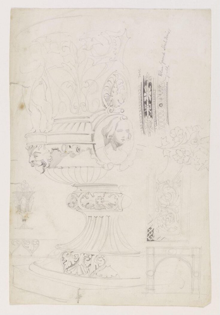 Design for a richly ornamented urn | Sykes, Godfrey | Godfrey Sykes | V ...