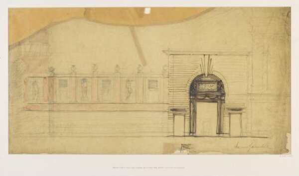 Design for a proposed screen adjoining the Royal College of Science ...