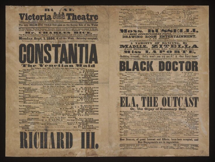 Playbill | Pounceby, Henry | V&A Explore The Collections