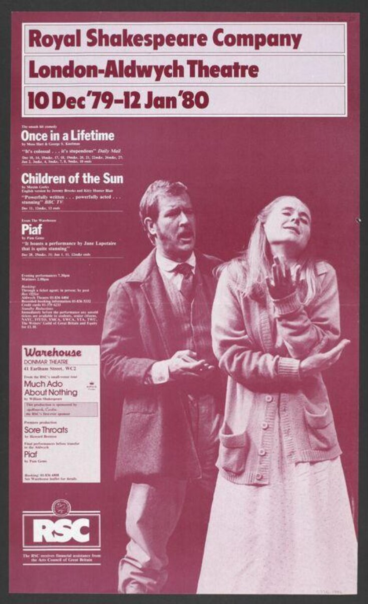 RSC at the Aldwych poster | Unknown | V&A Explore The Collections