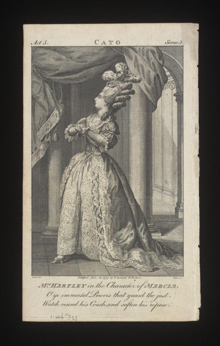 Mrs. Hartley in the character of Marcia | Walker, G | Dodd | V&A ...