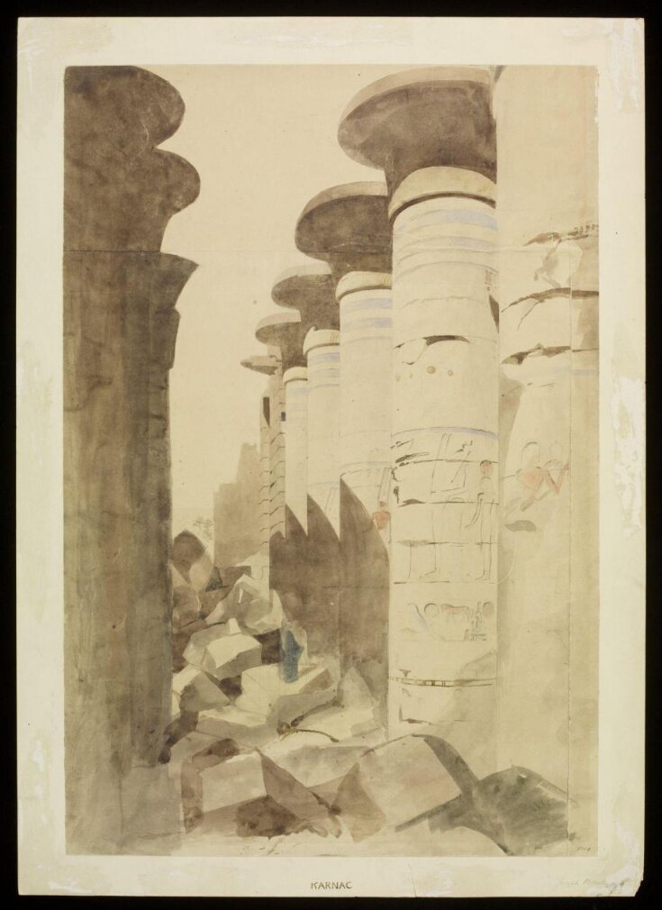 Drawing of the Temple at Karnak | Bonomi, Joseph | V&A Explore The ...