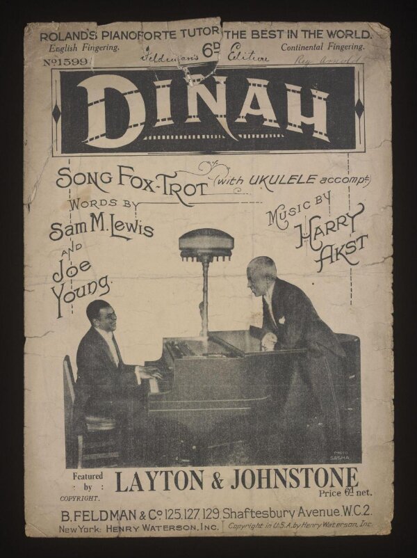 Dinah | Akst, Harry | Young, Joe | Lewis, Sam M. | V&A Explore The ...