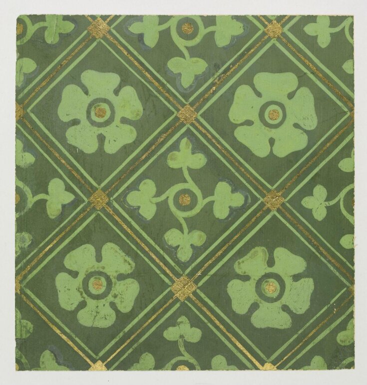 Textile design for small repeating diaper pattern | A.W.N. Pugin | V&A ...