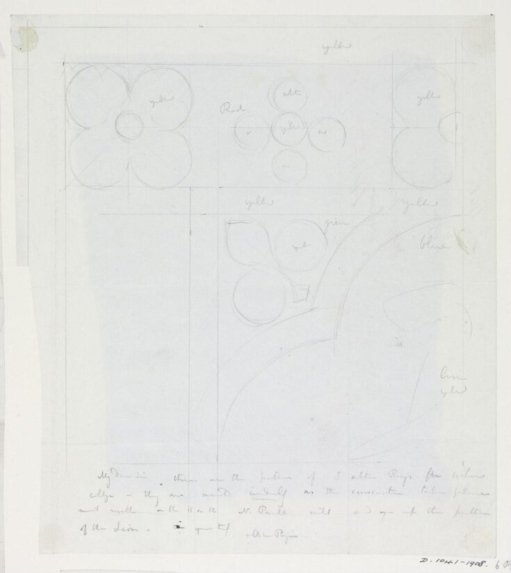 Rug design for Roman Catholic College of St. Cuthbert | A.W.N. Pugin ...