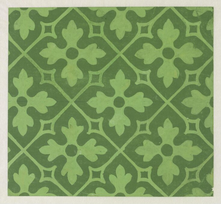 Textile design for small repeating diaper pattern | A.W.N. Pugin | V&A ...