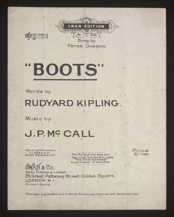 Boots | McCall, J. P. | Kipling, Rudyard | V&A Explore The Collections