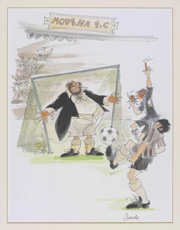 Caricature drawing of Luciano Pavarotti | Claude | V&A Explore The ...