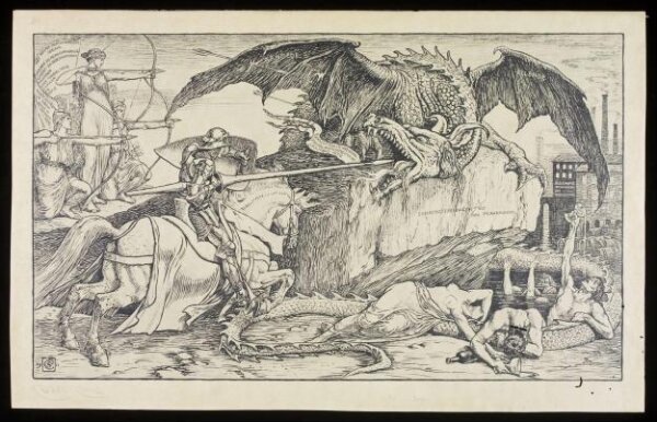 St. George against the Dragon Alcohol | Crane, Walter (R.W.S.) | V&A ...