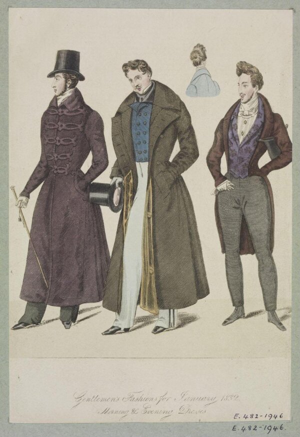 Gentlemen's Fashions for January 1832. | V&A Explore The Collections