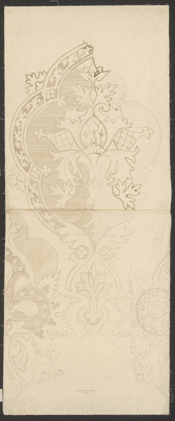Wallpaper or textile design for Houses of Parliament | A.W.N. Pugin | V ...