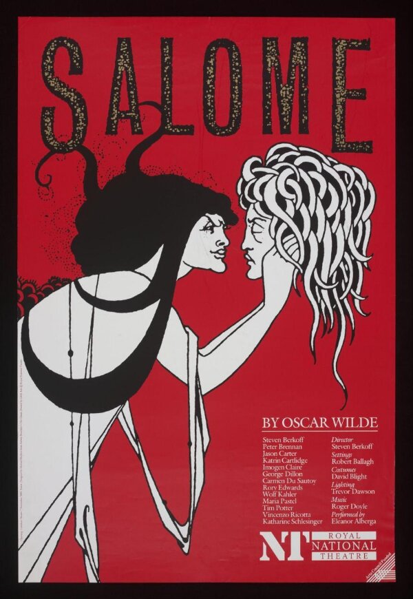 Poster advertising Salome at the Lyttelton Theatre, 1989 | Beardsley ...