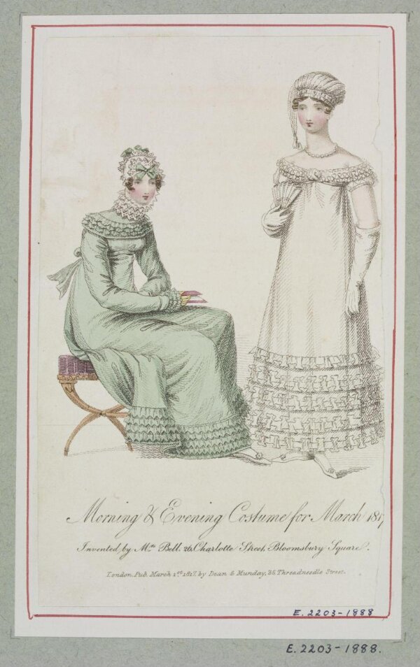 Morning & Evening Costume for March 1817 | Mrs Bell | V&A Explore The ...