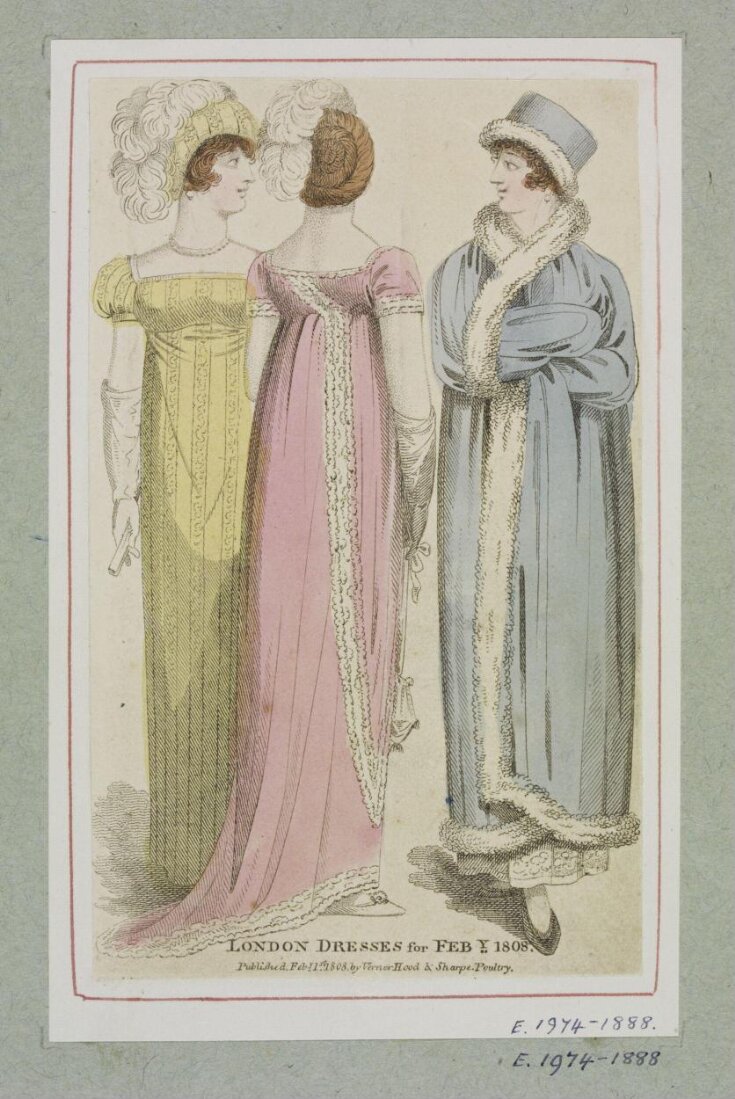 London Dresses for Feby 1808 | V&A Explore The Collections