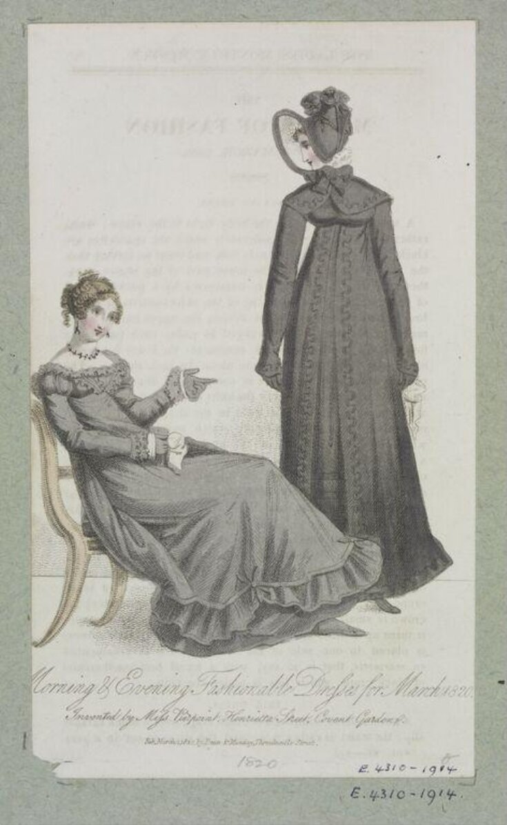 Morning & Evening Fashionable Dresses for March 1820 | Miss Pierpoint ...