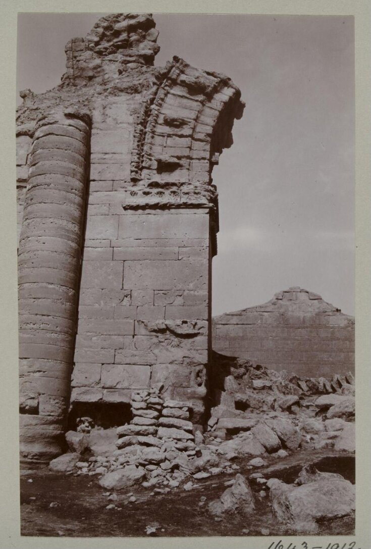 Left side of the entrance arch to Room 12 in the ruins of the Great ...