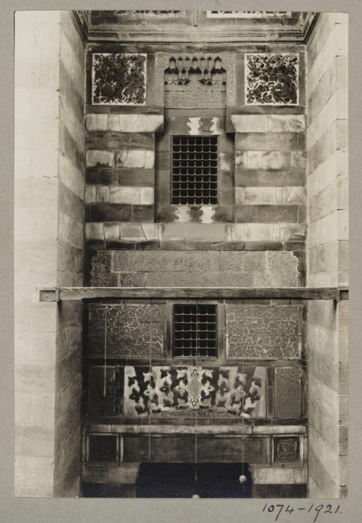 Portal detail at main entrance, Mosque of Mamluk Qadi Abu Bakr Ibn ...