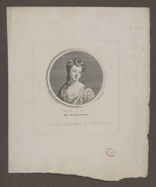 Mrs. Arabella Hunt | Kneller, Godfrey Sir, Bart. | Grignion, Charles ...