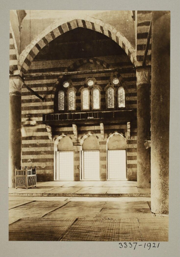 Interior of the mosque of al-Mahmudiyya, Cairo | K.A.C. Creswell | V&A ...
