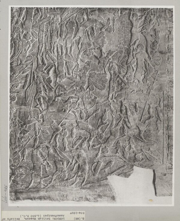 Assyrian reliefs of Ashurbanipal (c. 650 B.C.), London: British Museum ...