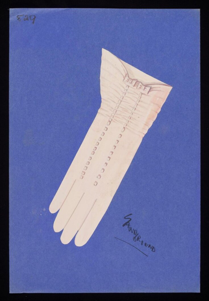 Design for a pair of leather gloves by Ruby Estelle Sandground ...