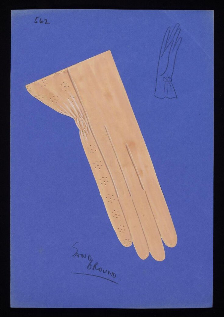 Design for a pair of leather gloves by Ruby Estelle Sandground ...