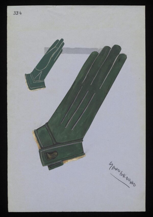 Design for a pair of leather gloves by Ruby Estelle Sandground ...