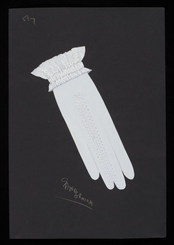 Design for a pair of leather gloves by Ruby Estelle Sandground ...