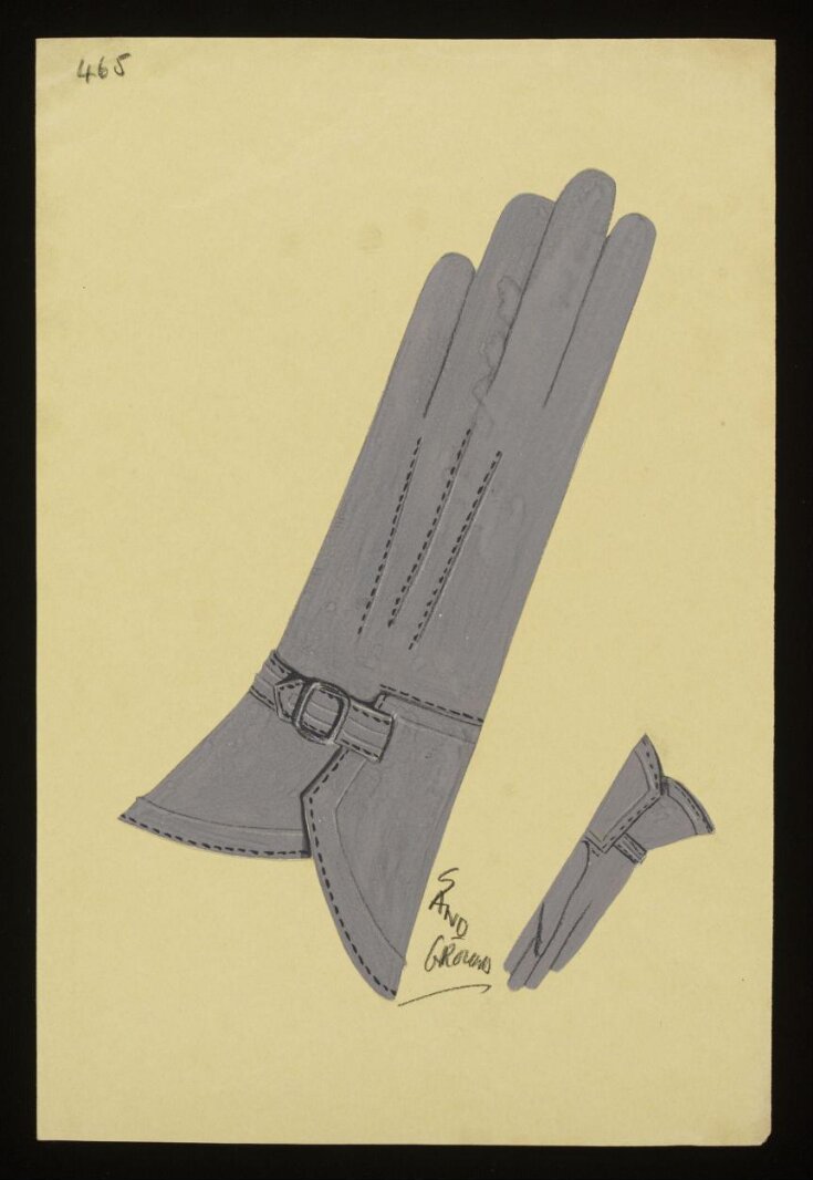 Design for a pair of leather gloves by Ruby Estelle Sandground ...