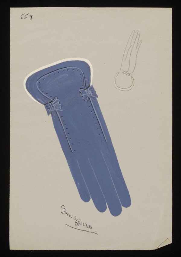 Design for a pair of leather gloves by Ruby Estelle Sandground ...