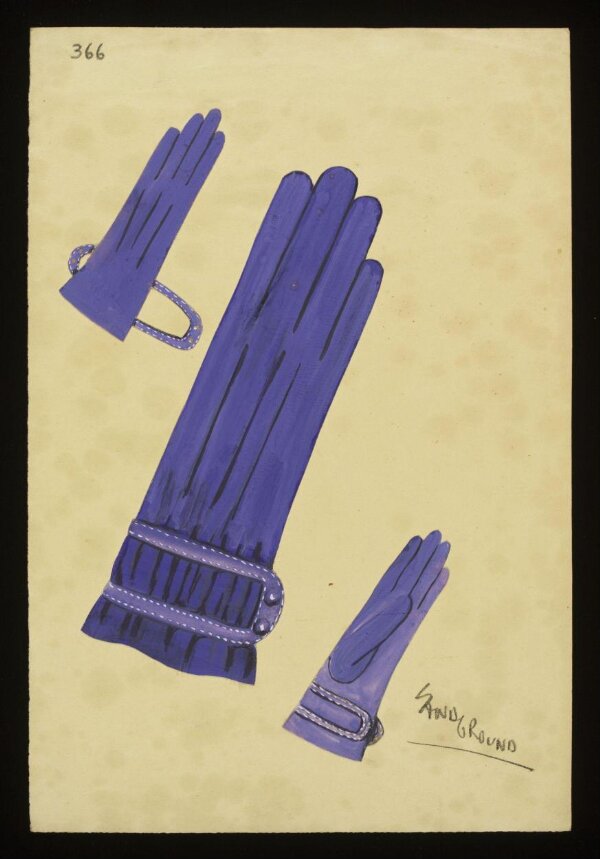 Design for a pair of leather gloves by Ruby Estelle Sandground ...