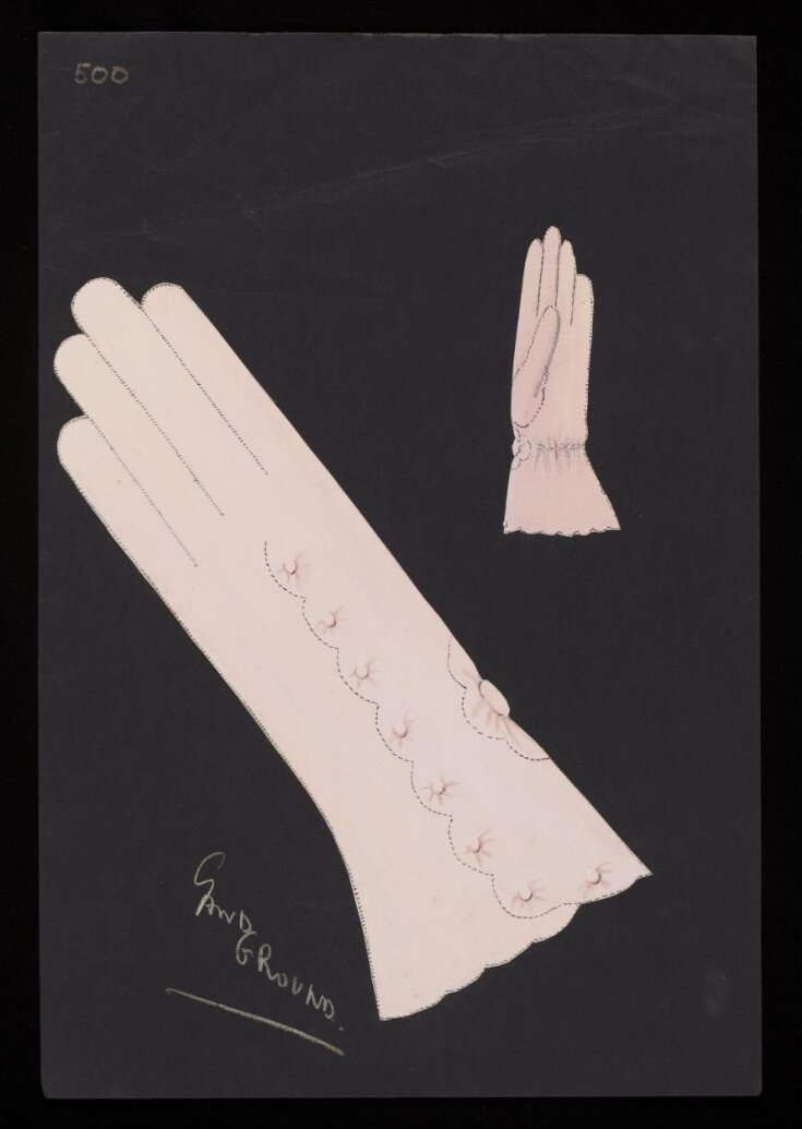 Design for a pair of leather gloves by Ruby Estelle Sandground ...