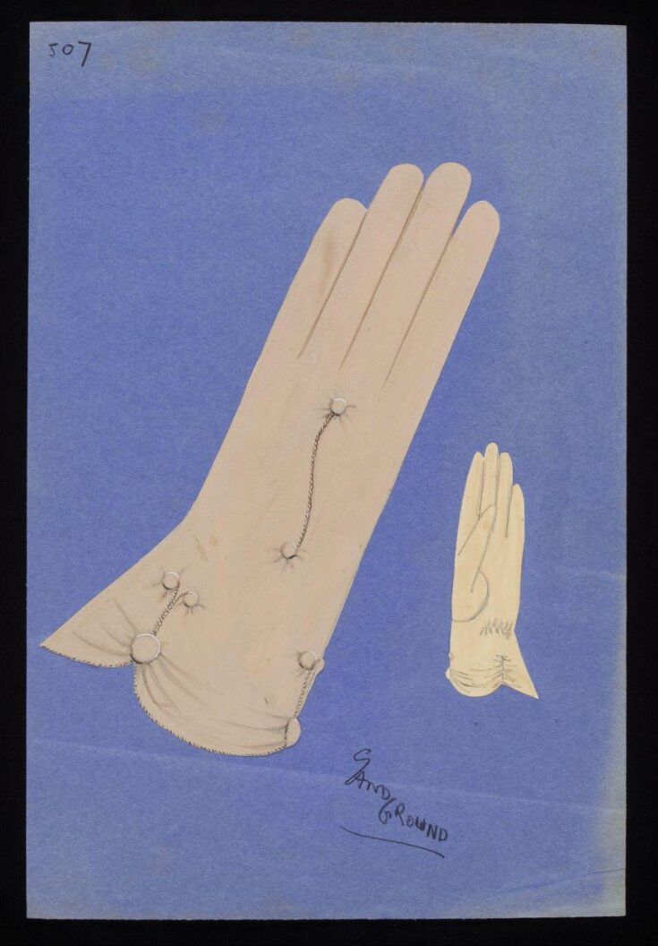 Design for a pair of leather gloves by Ruby Estelle Sandground ...