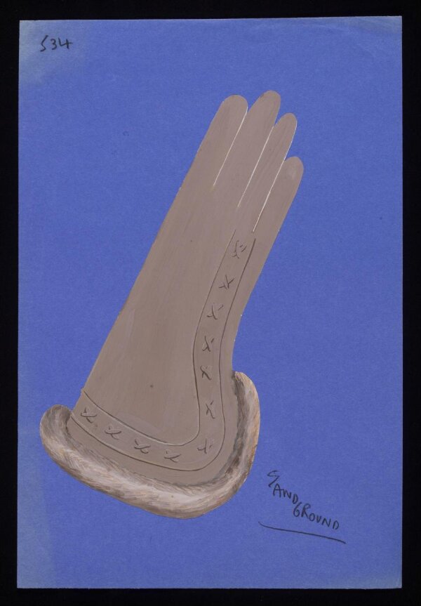 Design for a pair of leather gloves by Ruby Estelle Sandground ...