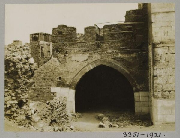 Archway in the funerary mosque of Mamluk Amir Manjak al-Yusufi, Cairo ...