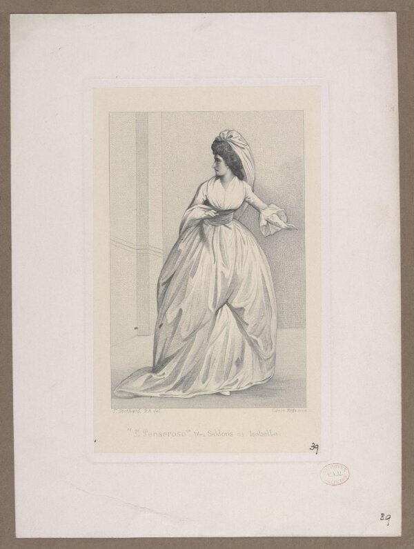 "Il Penseroso"- Mrs. Siddons as Isabella | Roffe, Edwin | Stothard | V ...