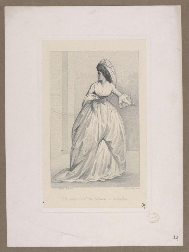 "Il Penseroso"- Mrs. Siddons as Isabella | Roffe, Edwin | Stothard | V ...