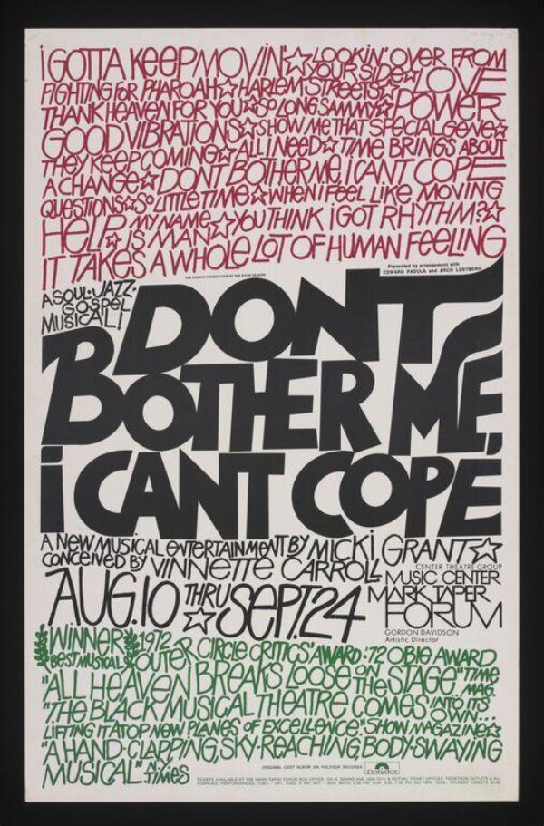 Don't Bother Me, I Can't Cope | Frazier, Dwight | V&A Explore The ...