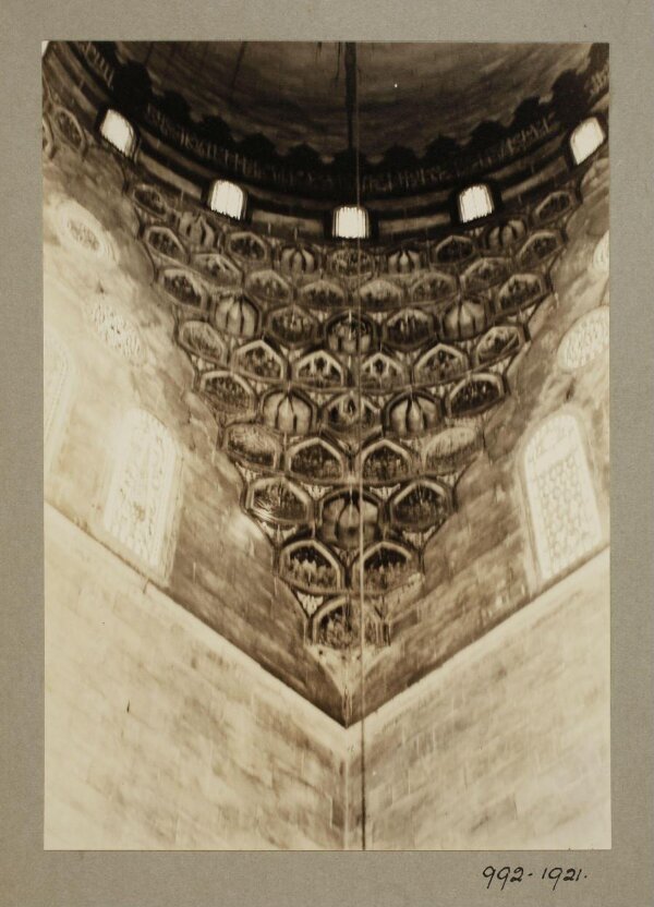 Pendentive of mausoleum dome at the funerary complex of the Mamluk ...