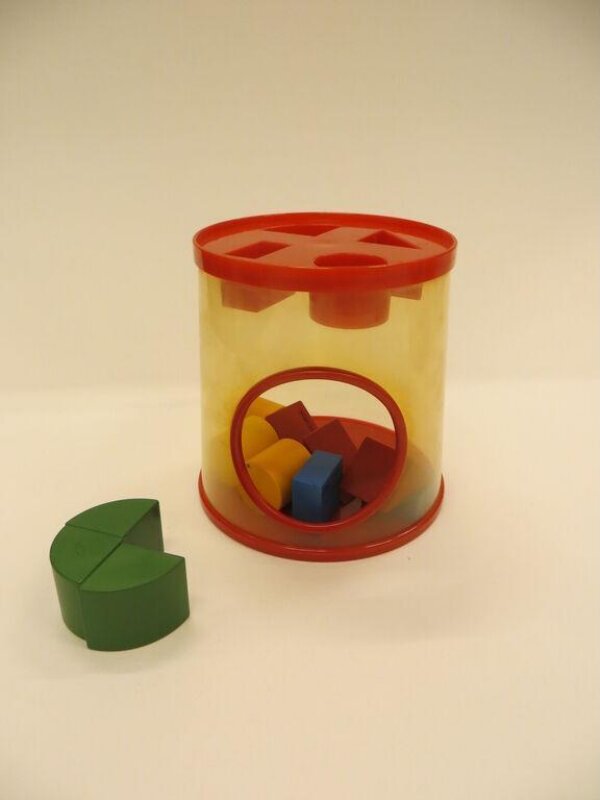 Shape sorting toy box 'Fischerform rattle blocks' | Fredun Shapur | V&A ...