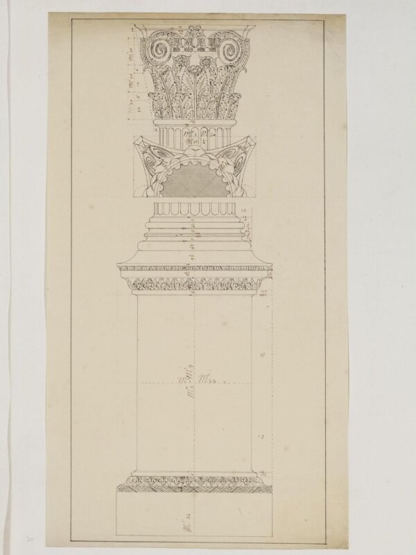 Drawing of the Composite order for an unidentified project | Sir John ...