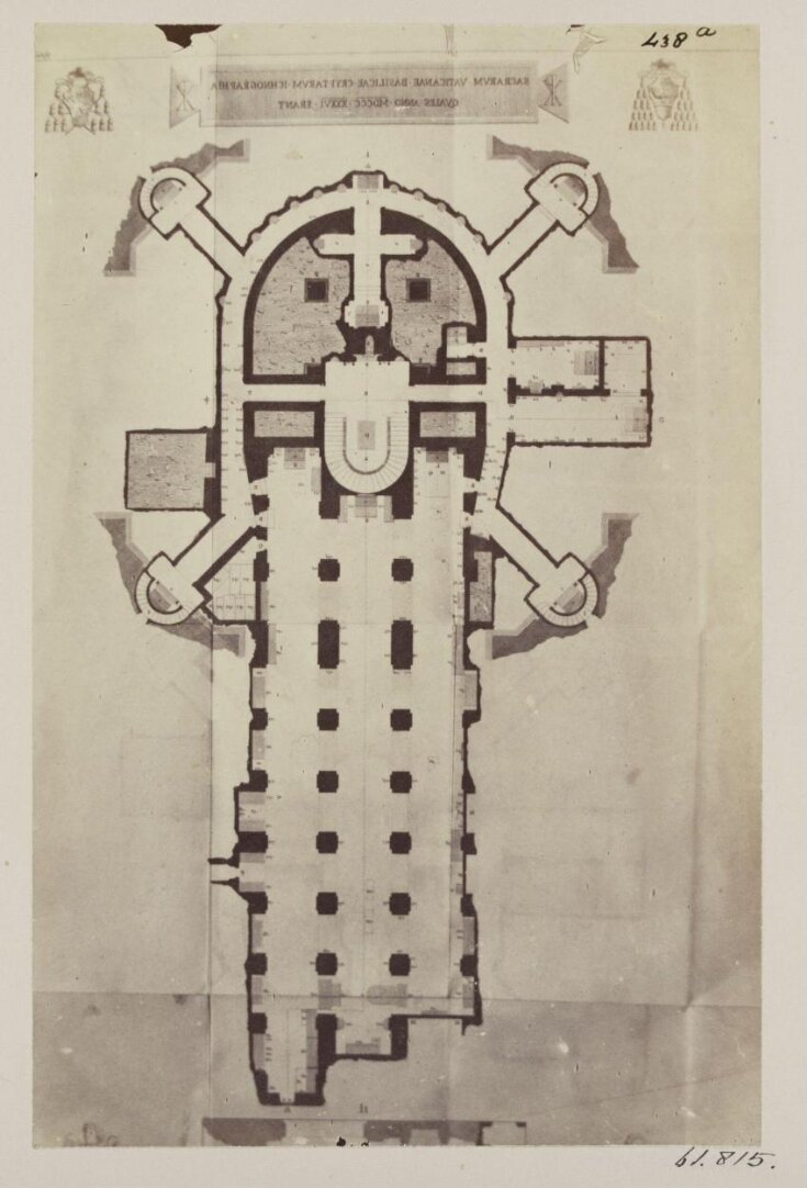 Churches - Plan of the Crypt of the Old S. Peter's, in the Vatican ...