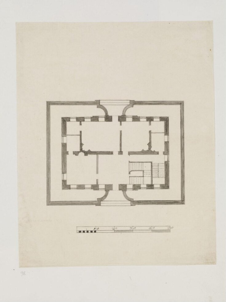 Plan of a small rectangular house for an unidentified project | Sir ...