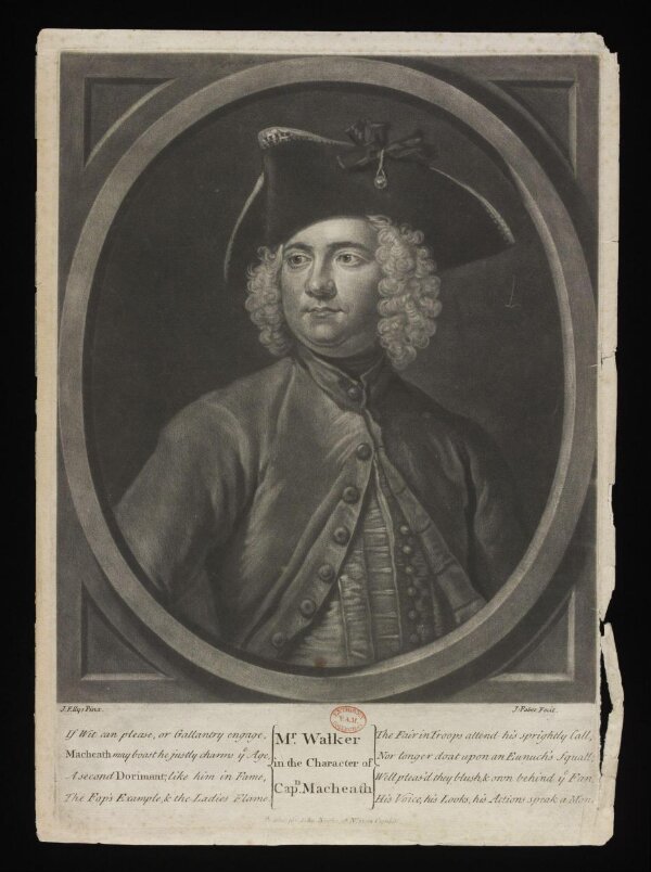 Thomas Walker as Captain Macheath | Bowles, John | Ellys, John | Faber ...