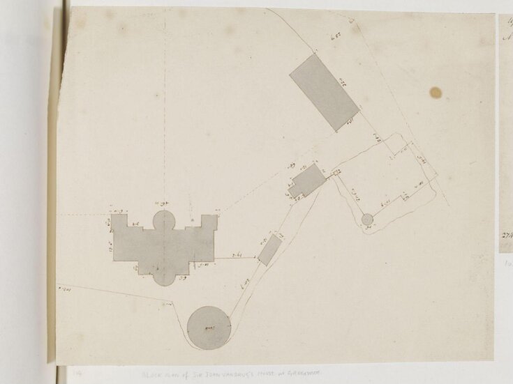 Block plan of Vanbrugh Castle, Greenwich | Sir John Vanbrugh | V&A ...