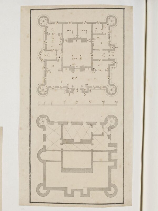 Basement and ground floor plans, Inveraray Castle, Argyll, Scotland ...