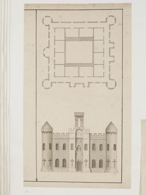 Elevation and plan of the first floor, Inveraray Castle, Argyll ...